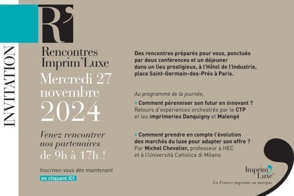 Rencontres Imprim'Luxe : une Journée pour les Professionnels de l'Impression de Luxe